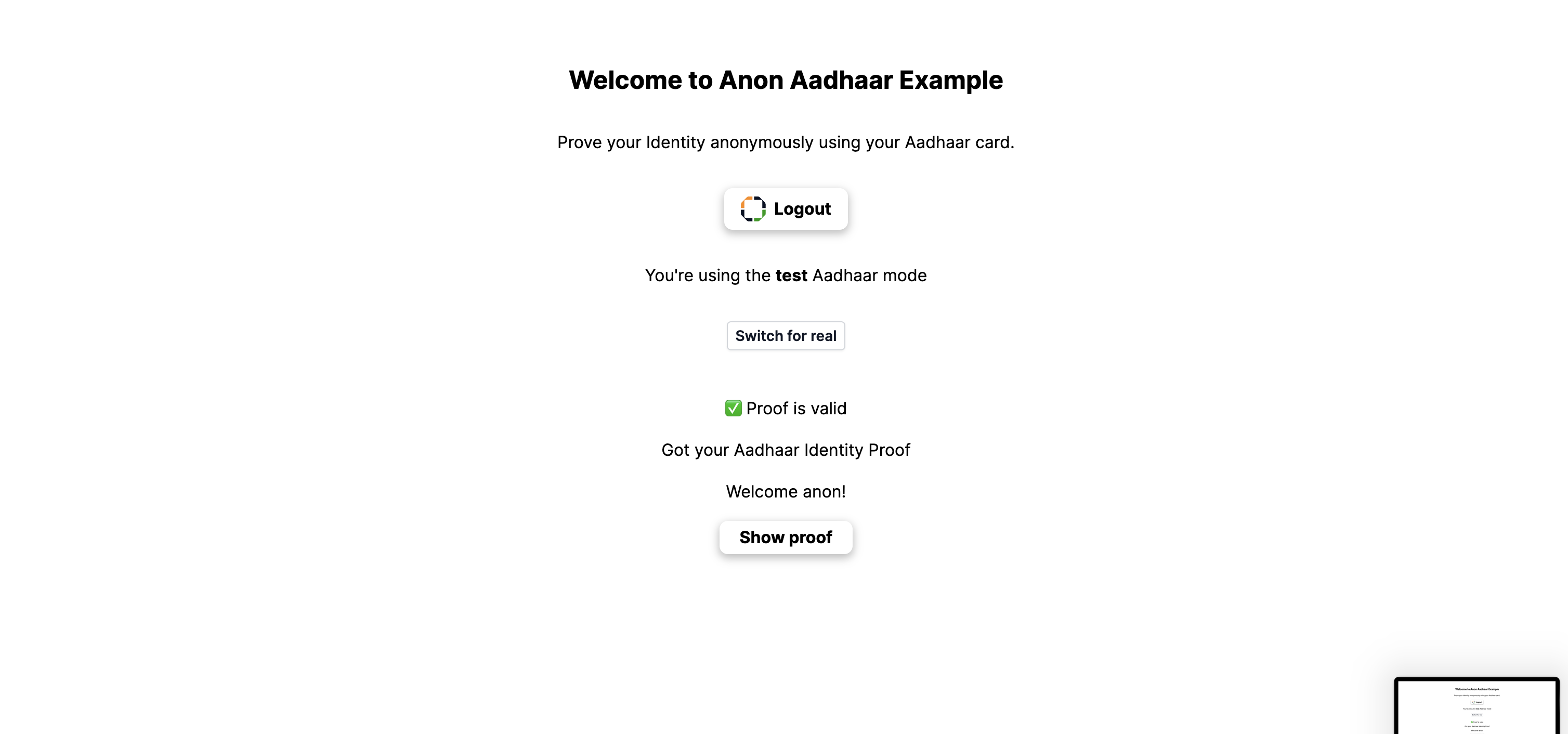 Annon Aadhaar | ETHGlobal
